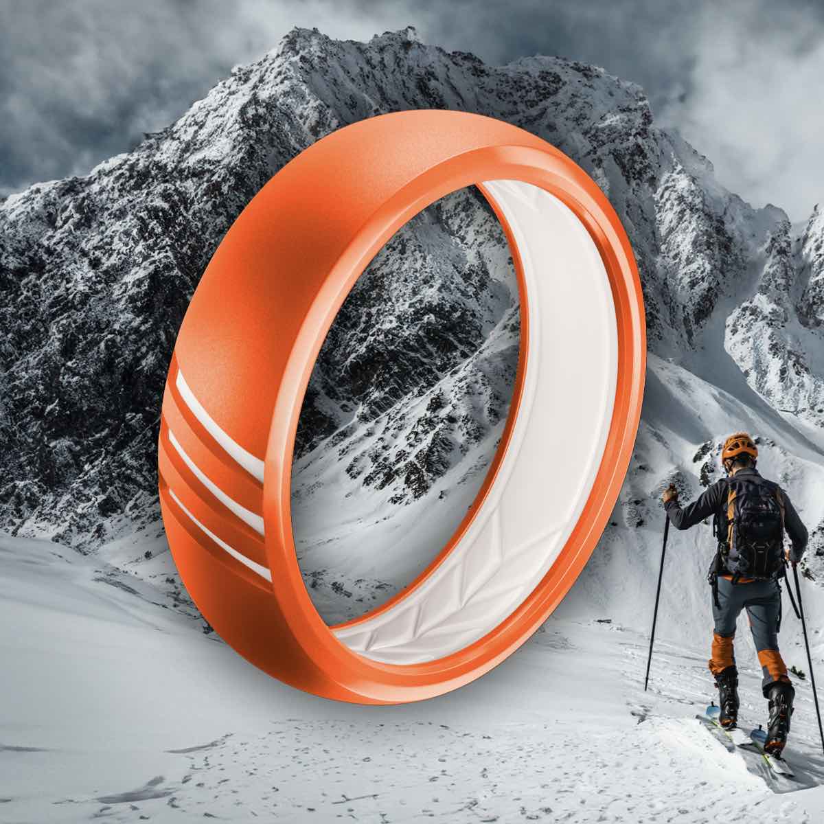 A Force For Good | High Quality Silicone Ring | Orange | 6mm & 8mm