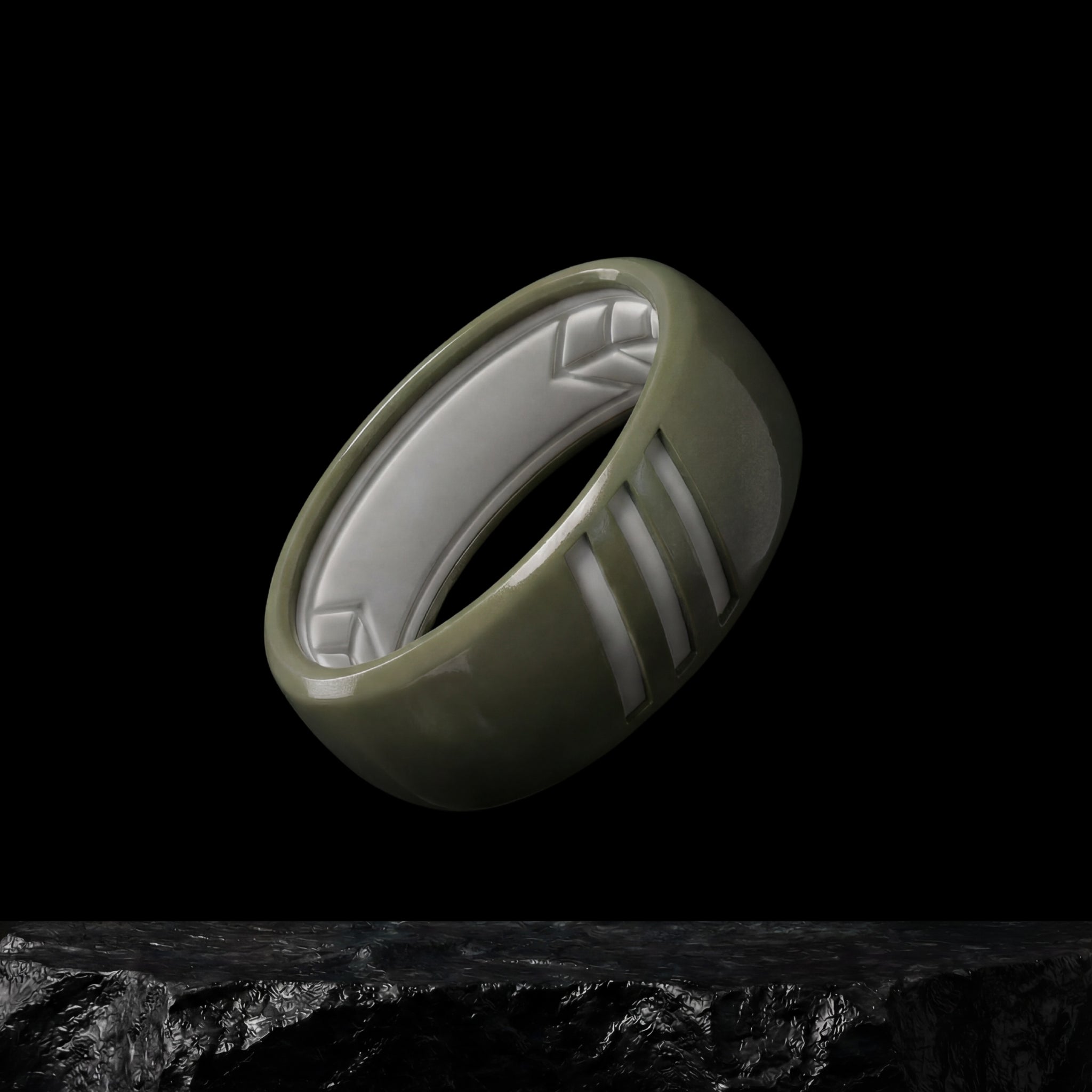 A Force For Good | High Quality Silicone Ring | Olive | 6mm & 8mm