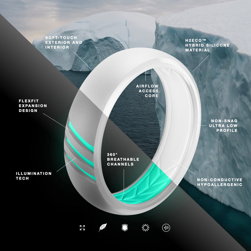 A Force For Good | High Quality Silicone Ring | White | 6mm & 8mm